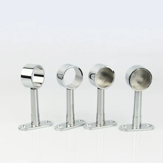 Round Wardrobe Rail Hanging Clothes Tube Chrome End Centre Supports ...