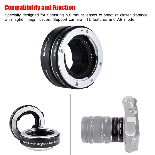 Viltrox DG-NX Lens Adapter - Auto Focus Extension Tubes