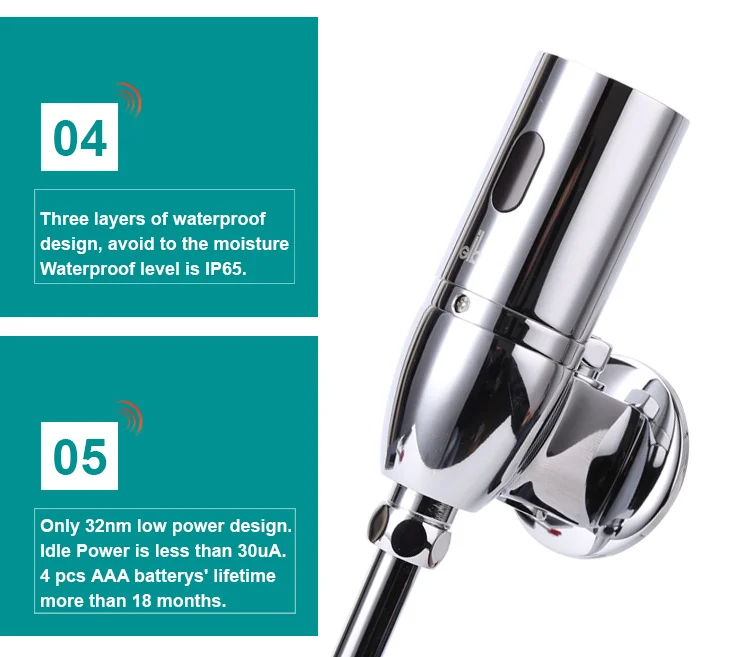 Automatic Urinal Infrared Sensor Battery Auto Flush Valves For Ceramic ...