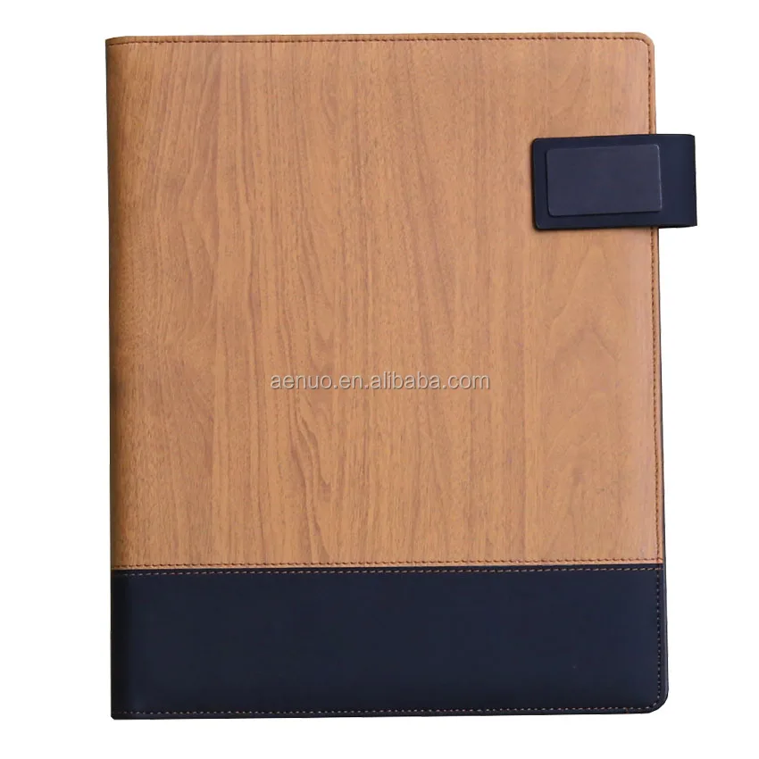 Cheap A4 File Folder Customized Pu Document Holder With Notepad And ...