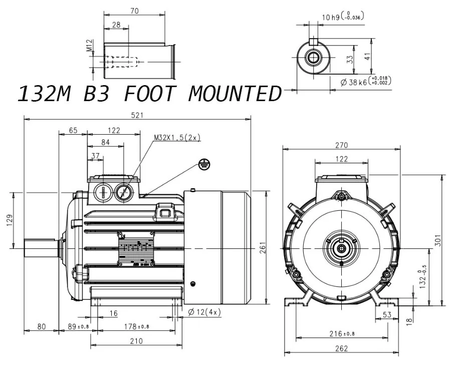 ABB M2BAX general performance low voltage 4kW three phase squirrel cage ac induction motor ...