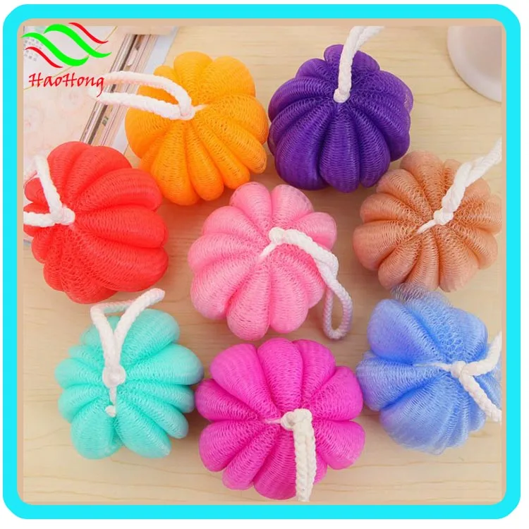 Customized Hotel Disposable Mesh Sponge Bath Pouf Plastic Bath Loofah ...