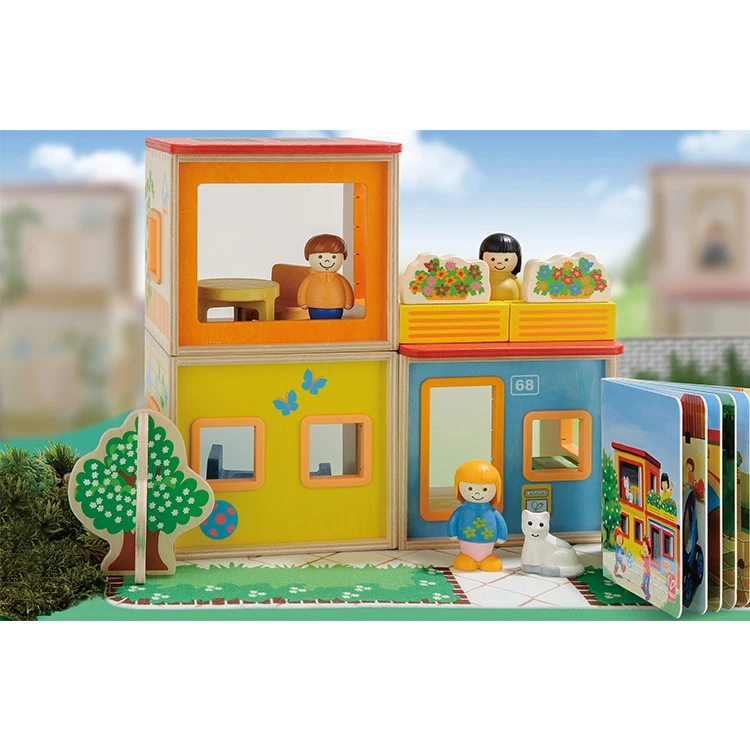 Early Learning Wooden Toy House,Diy City House Toy For Kids - Buy ...