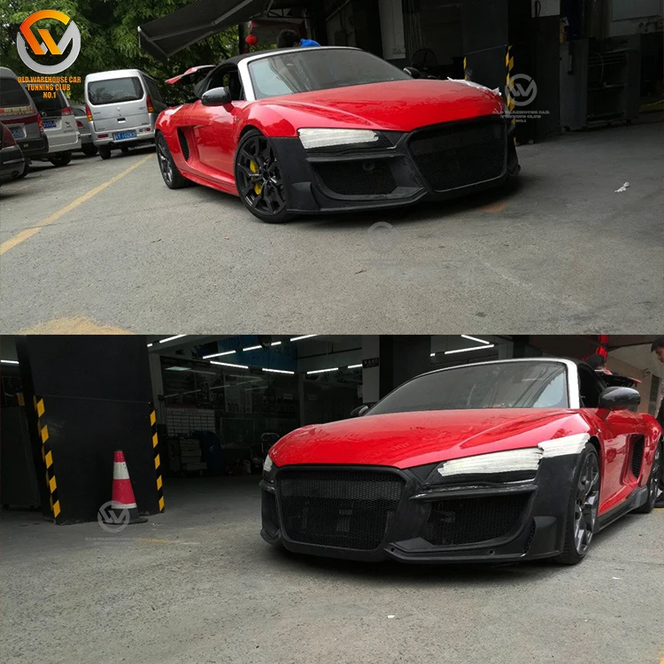 Front Bumper Blade Side Skirts Body Kits Fit For Audi R8 V8 V10 2008-15 ...