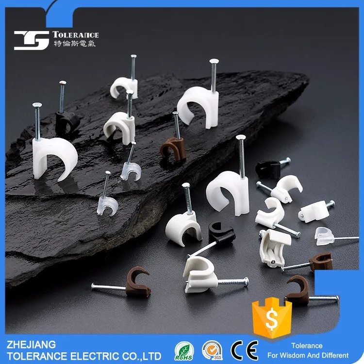 Plastic Nail Hook Adhesive Locking Cable Clip,Electric Wire Cable Clips ...