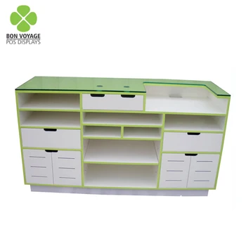 Modern Wooden Cashier Counter And Cashier Desk For Supermarket And ...