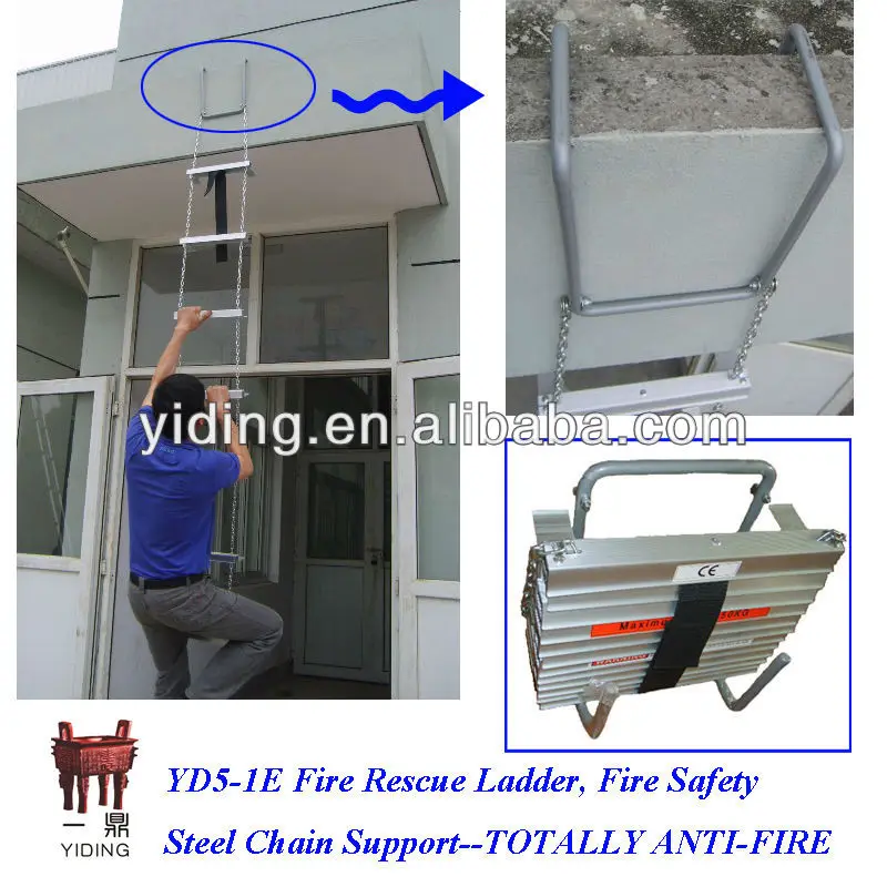 Escalera de cuerda de escape, Fuego rescate escalera, Cadena de ...