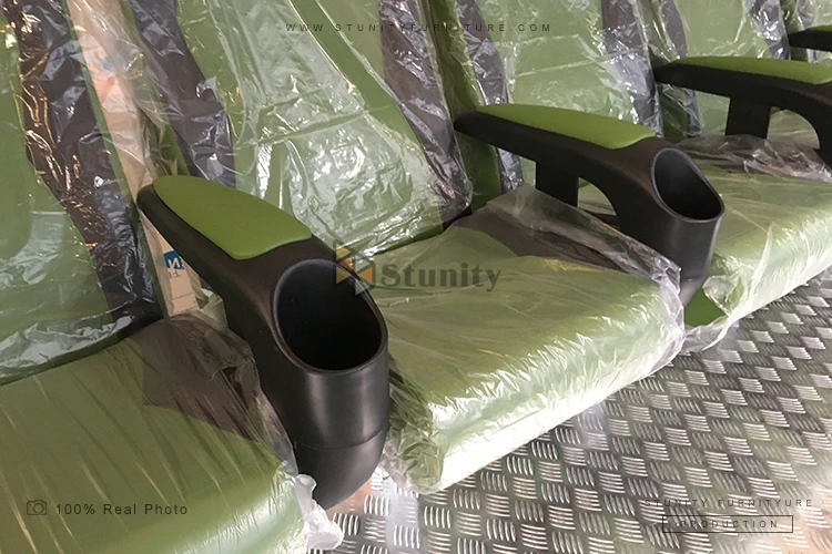 Football Stadium Soccer Player Bench Seats with Clear Green Shield