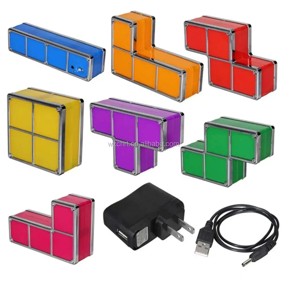 Chrt Creative Multicolor Led Block Combination Stackable Puzzles Diy ...