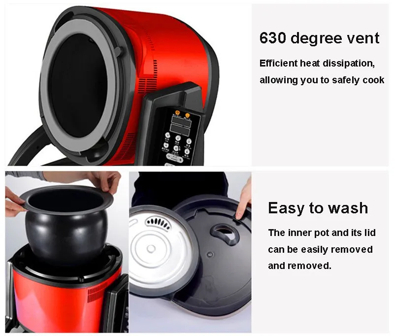 Food Cooking Machine Automatic Intelligent Cooking Pot Multi-function ...