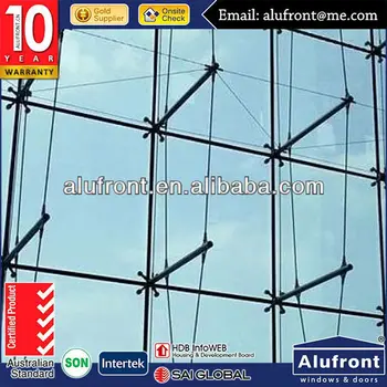 Spider System Glass Curtain Wall - Buy Exterior Glass Wall,Structural ...