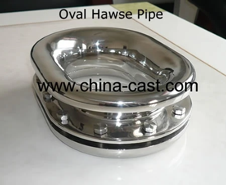 High Quality Oval AISI 316 Hawse Pipe with Cleat for Boats