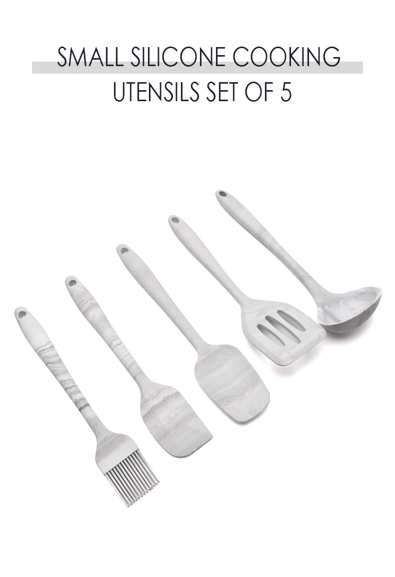 5 Piece Nonstick Marble Pattern Cooking Spatulas Kitchen Deed Lade ...