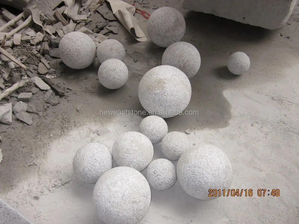 Large Outdoor Decorative Garden Bushhamered Granite Stone Balls Sphere
