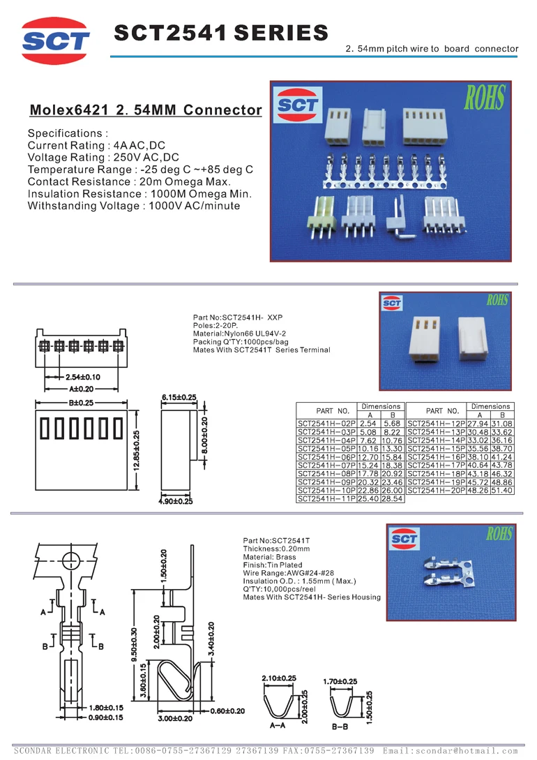 Molex 2510 2.54mm Pitch 3 Pin Female Connector - Buy High Quality Molex ...