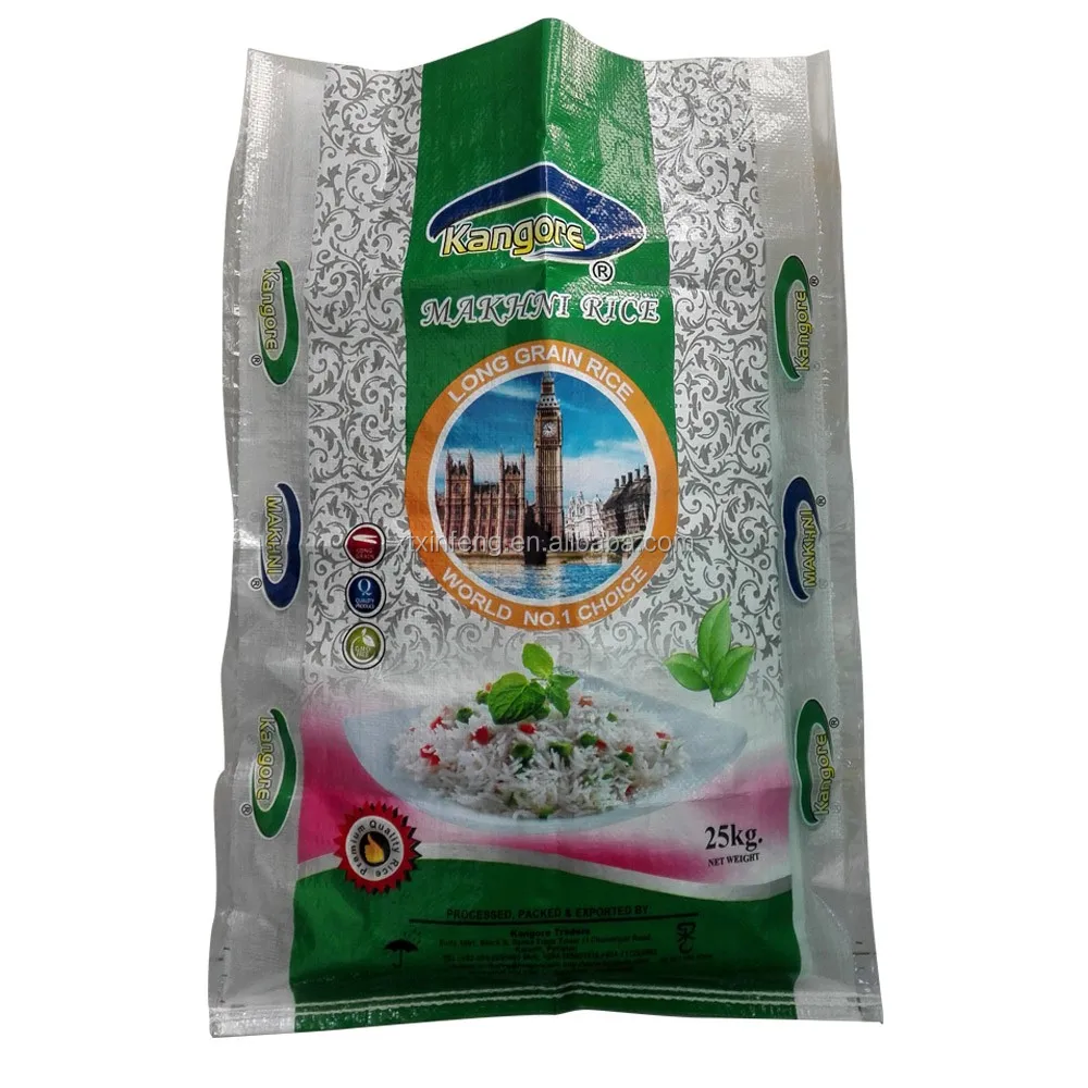 100% Virgin Material 50 Kg 25 Kg Pp Raffia Empty Rice Bag For Sale ...