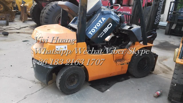 Japan Original 3ton Forklift Used Toyota Forklift Fd30 Lift Height 3m Good Condition For Sale ...