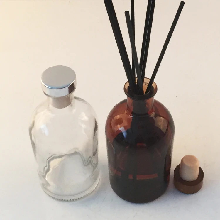 100ml Amber Glass Reed Diffuser Bottle With Rattan Strick - Buy Amber ...