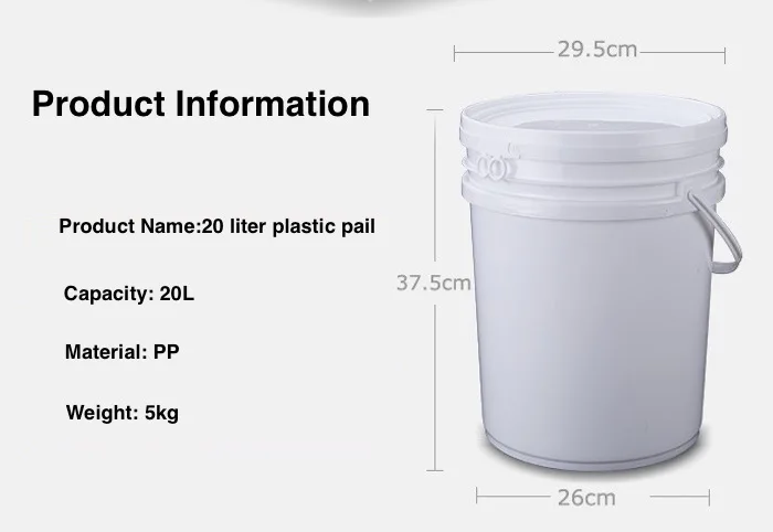 20lt Pails With Lids Wholesale Plastic Buckets With Lids - Buy 20lt ...