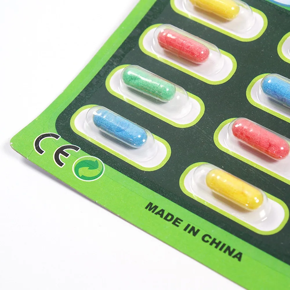 Bx114 Novelty Magic Pill Sponge Shape Animal Soft Foam Amazing Capsule ...