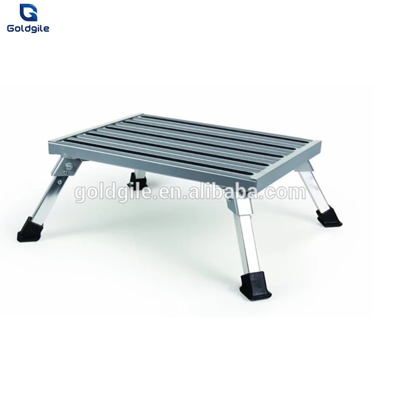 Aluminum RV Folding Caravan Step - Durable & Adjustable