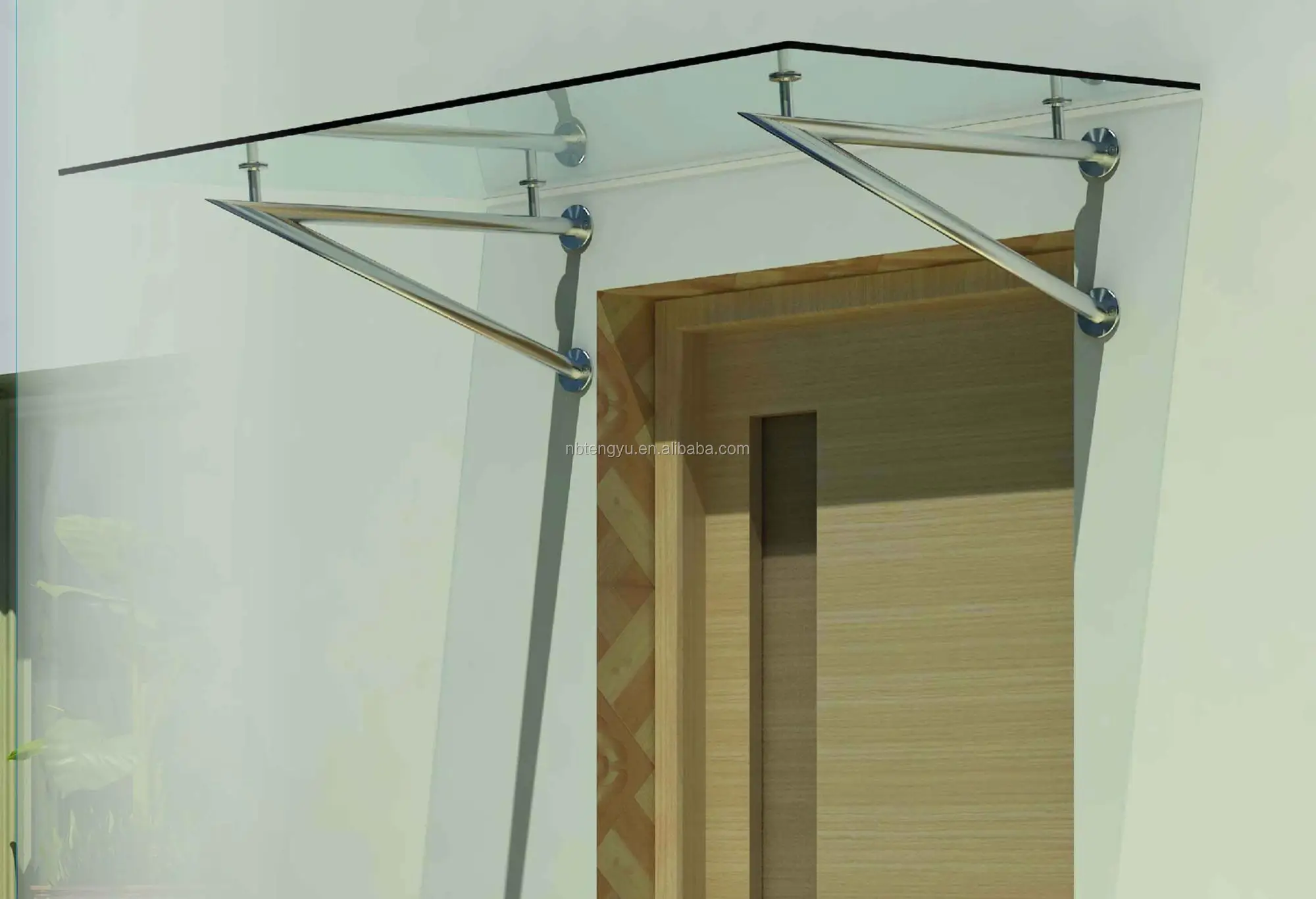 Stainless Steel Bracket Glass Canopies For Doors And Windows - Buy ...