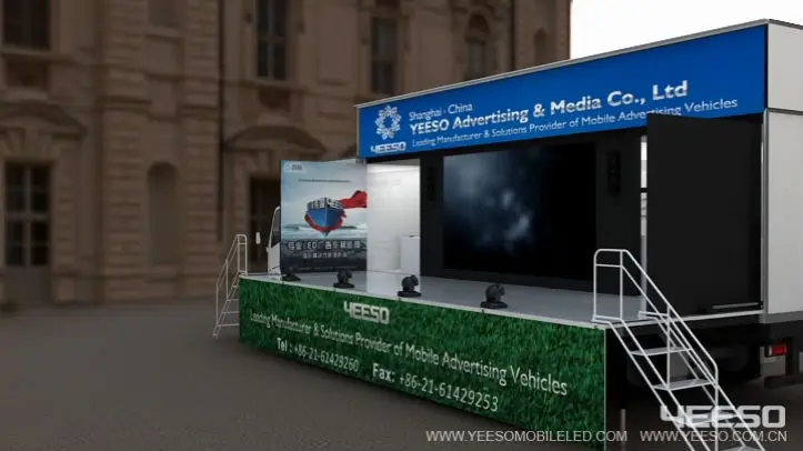 Outdoor Mobile Large Led Screen Stage 40ft Container Truck Trailer ...