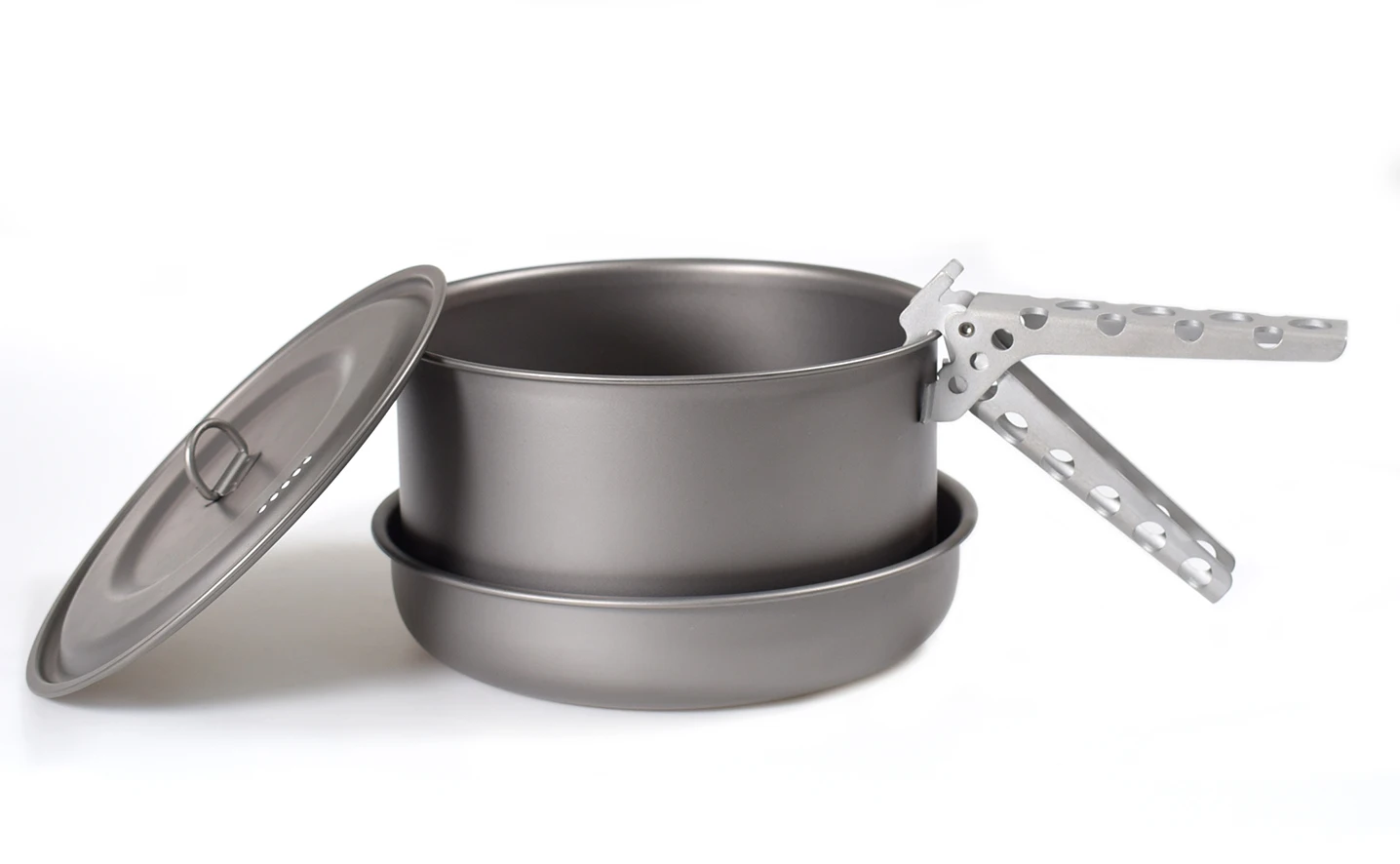 1950ml Titanium Cookware Series 1 Pot And 1 Frying Pan For Outdoor ...