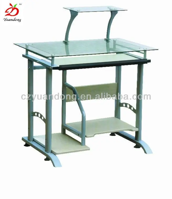 ¿Tubo de metal? De vidrio MDF escritorio mesa de computadora-Mesas de ...