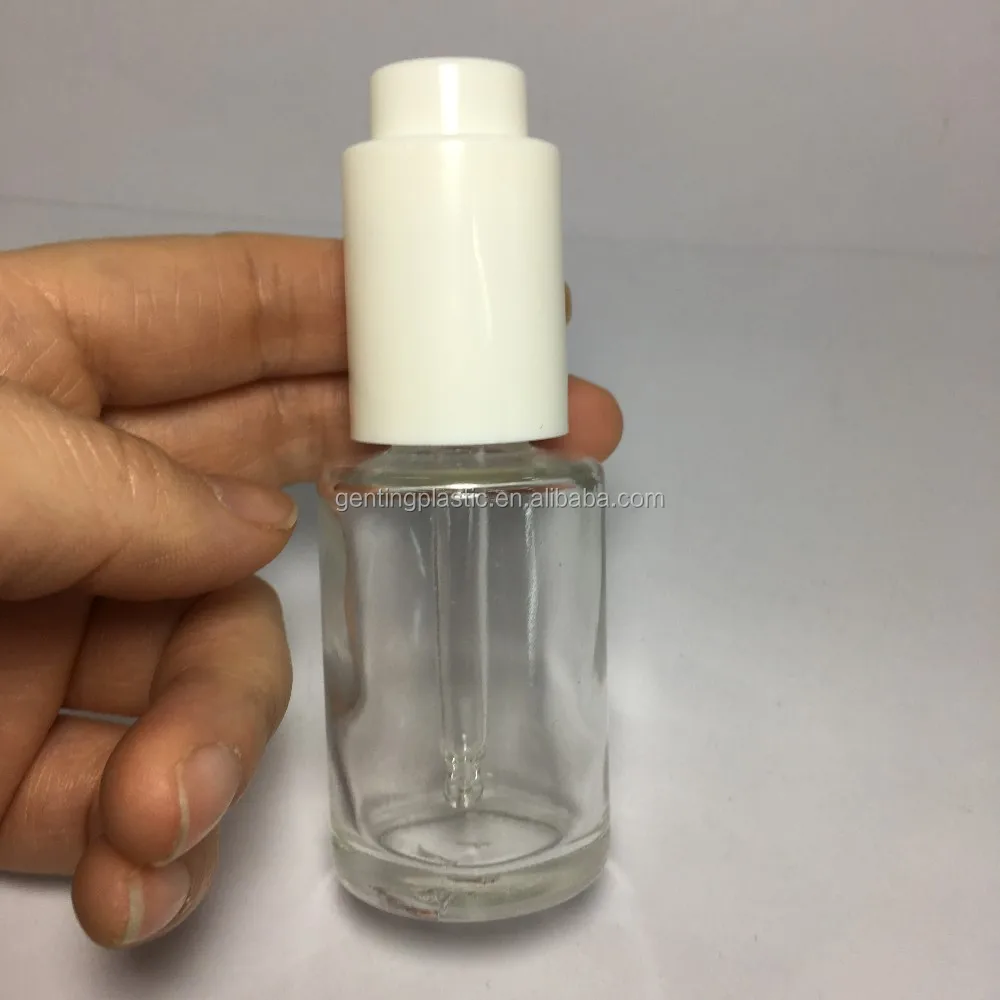 18mm Glossy White Plastic Push Button Down Dropper For 30ml Cylinder ...