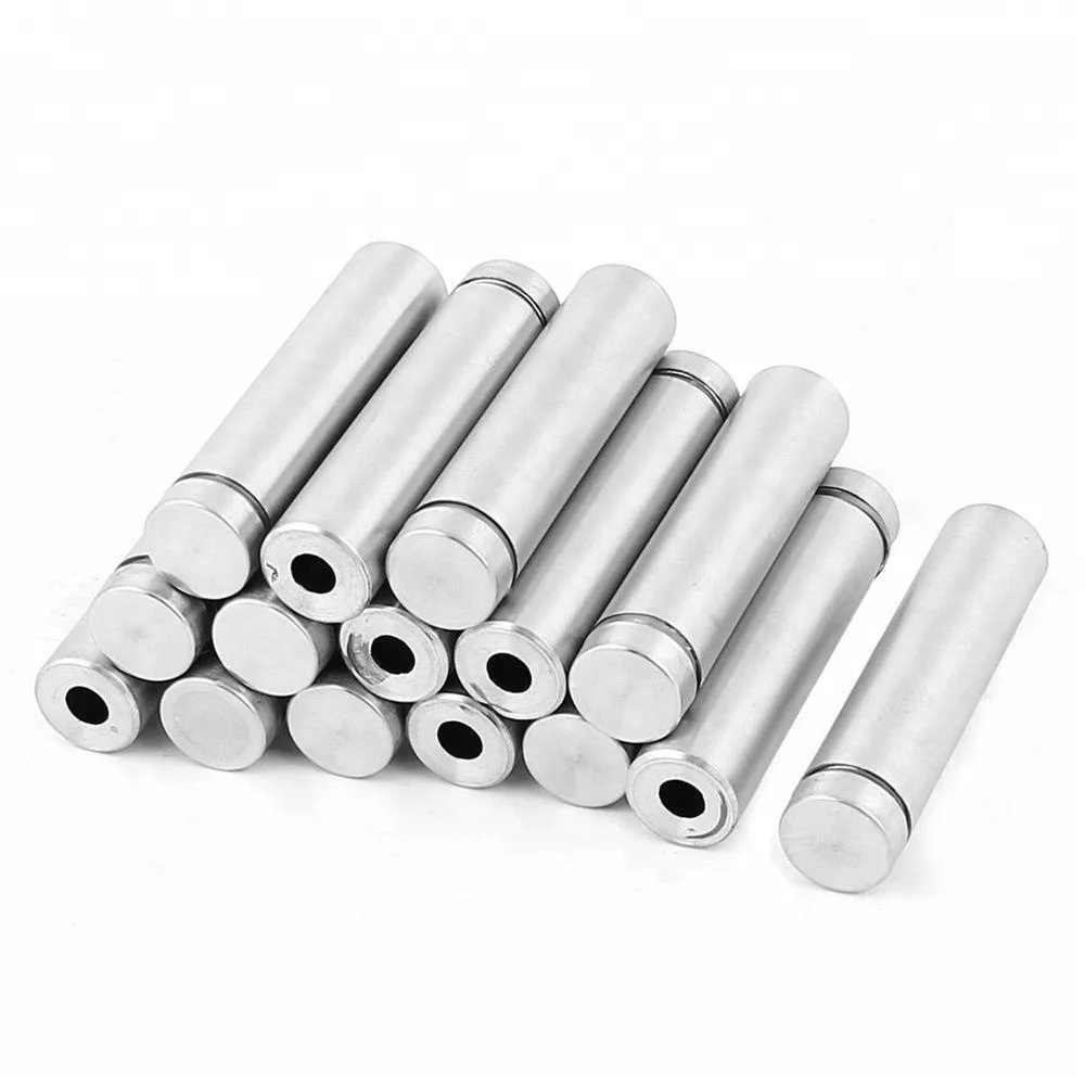12mm 16mm 19mm 25mm Stainless Steel Hollow Solid Glass Spacer Standoff ...