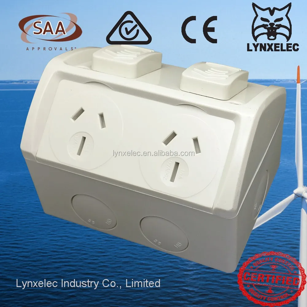 Australia Waterproof Double Switched Power Socket Outlet Power Point ...
