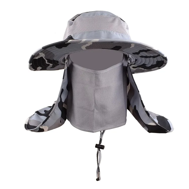 Custom Bucket Hat With Flap Neck Cover Spf Sun Protection Hat - Buy Spf ...