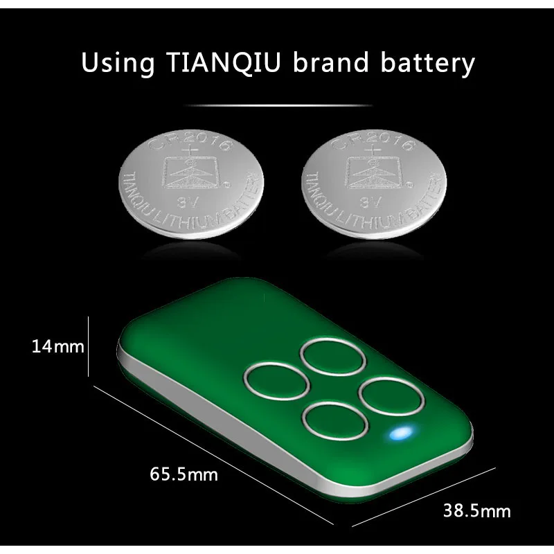 Waterproof Case 4 Button Wireless Remote Control Duplicator Code 433mhz Universal Remote Control ...