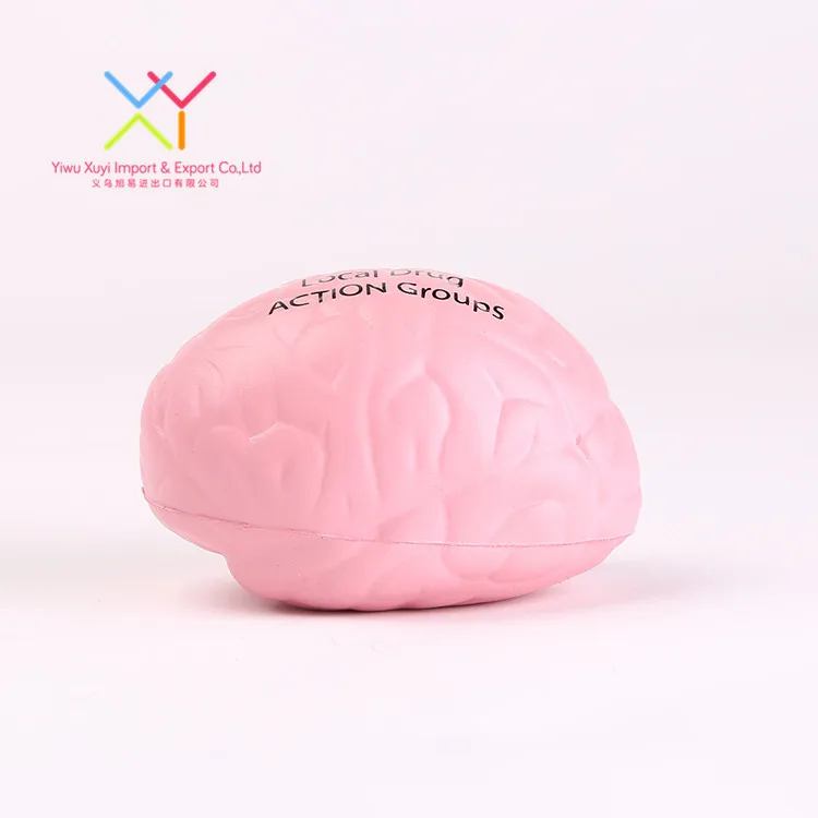 Pu Stress Promotional Gift Stress Ball Brain Shaped Foam Promotional ...