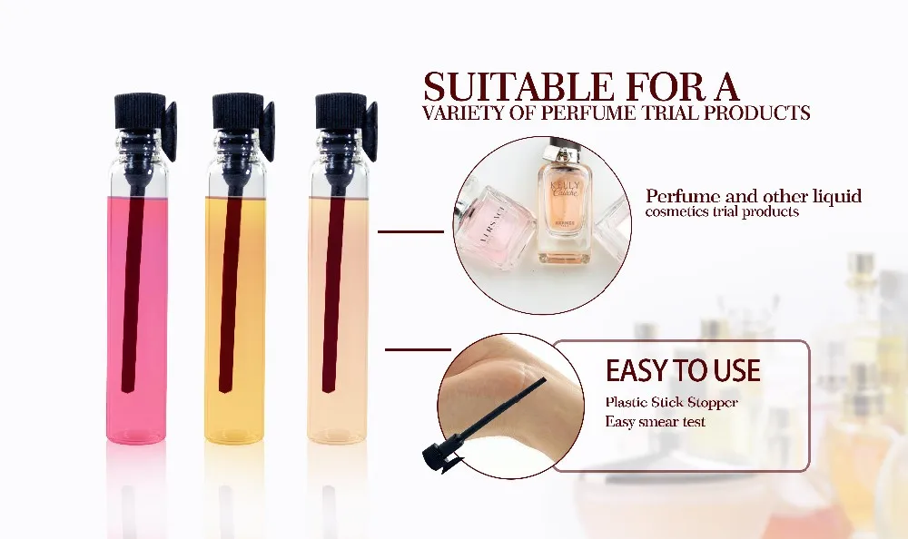 Empty Perfume Test Tube 0.5ml 1ml 2 Ml 3ml Mini Small Glass Perfume ...