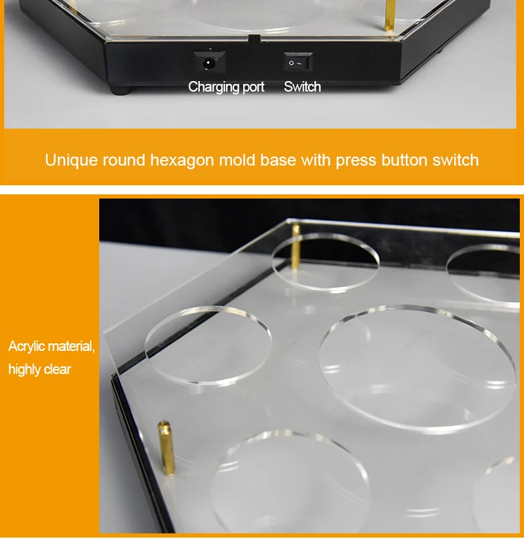 Rechargeable LED Shot Lighted Serving Trays - Acrylic