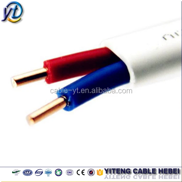 Bvvb 2 Core 3 Core Cable Plano Flexible 1.5mm 2.5mm 4mm Precio Cable Eléctrico - Buy 3 Core 4mm ...