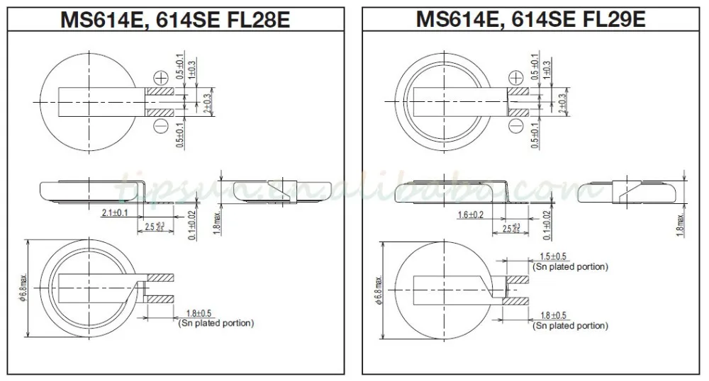 Sii Ms614se 3v Lithium Rechargeable Button Cell For Electronics Memory Backup Use - Buy Ms614se ...