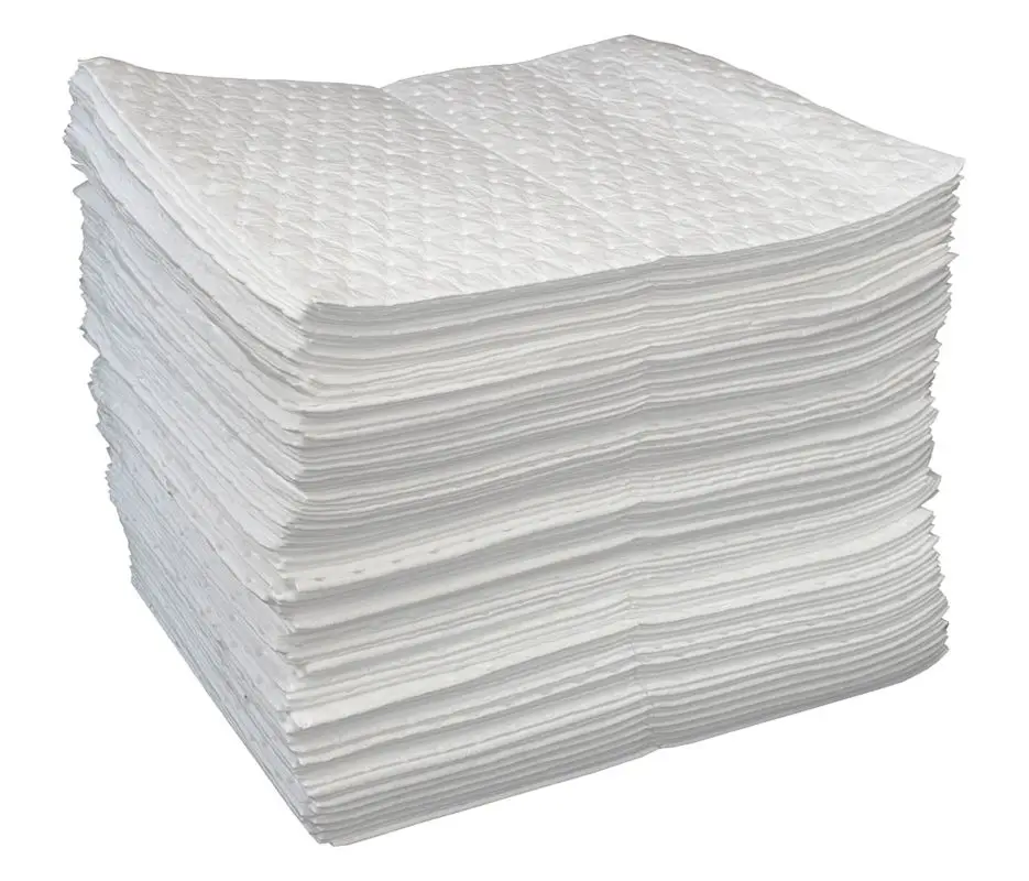 High Quality Oil Only White Absorbent Pads Sonic Bonded And Perforated ...
