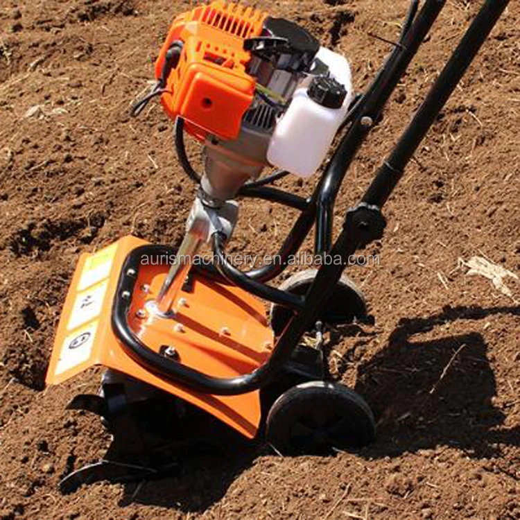 Mini Farming Soil Hand Push Garden Tiller And Cultivator Ploughing ...