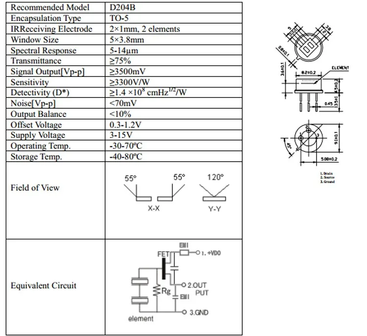 Dual Element Motion PIR Sensor D204B - Secure & Reliable