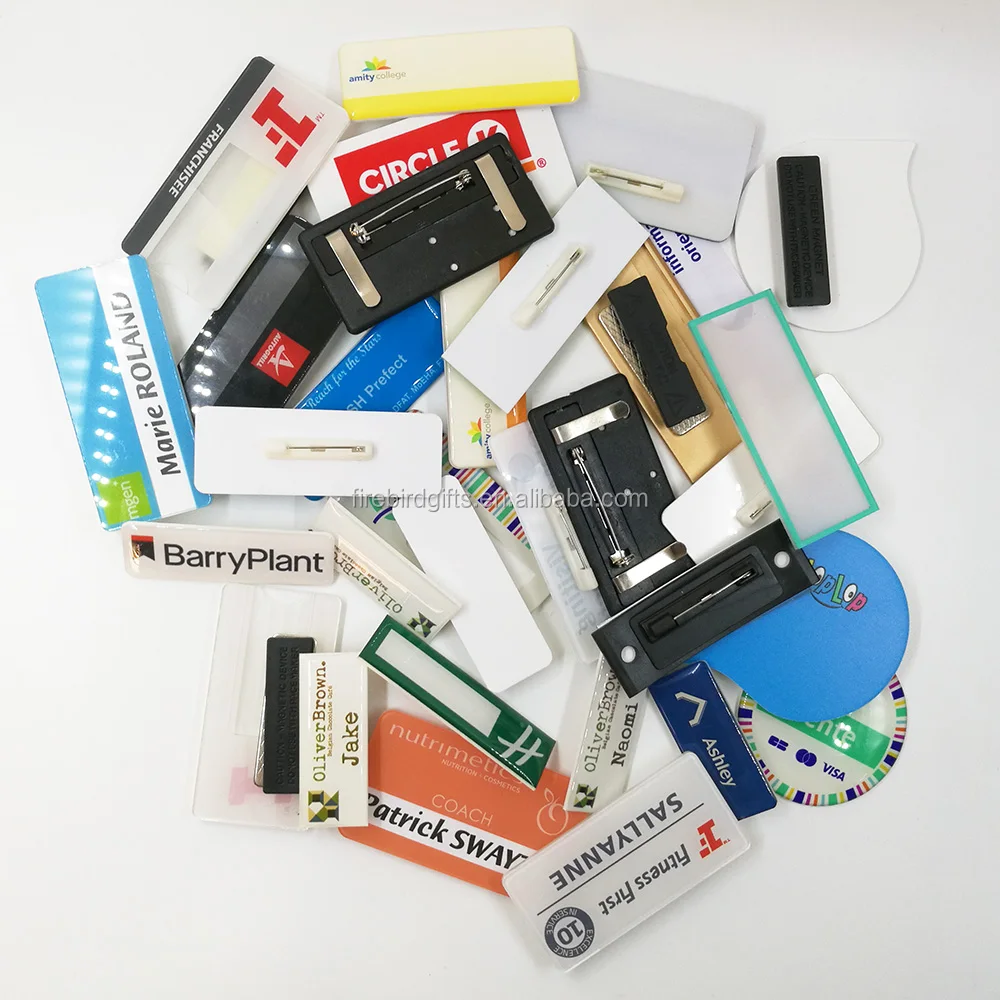 Custom Changeable Printing ABS PVC Acrylic Plastic Name Badges