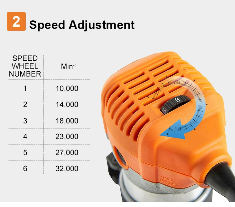 First Rate 580W 6mm Power Tools Electric Compact Router Wood Trimmer ...