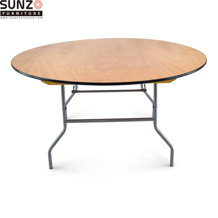 60" French Wedding Banquet Round Table - Foldable & Stylish