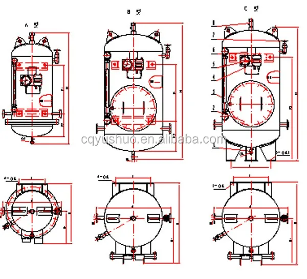 Marine Carbon Steel Vertical Type Hydrophore / Pressure Fire Water Tank ...