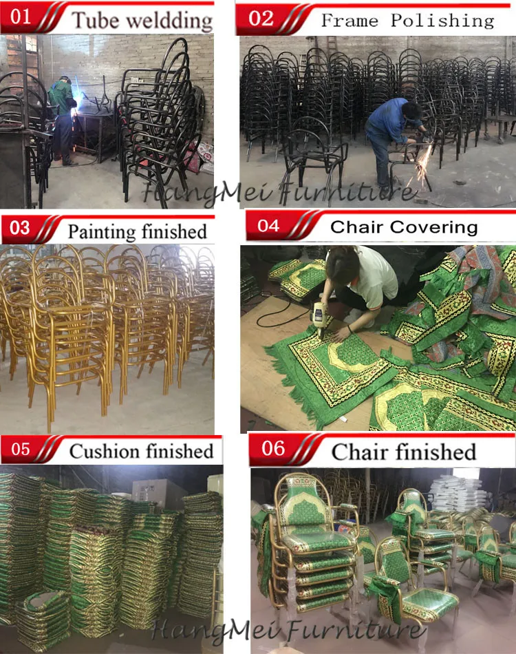 Stackable Metal Islamic Prayer Chair for Muslim Church