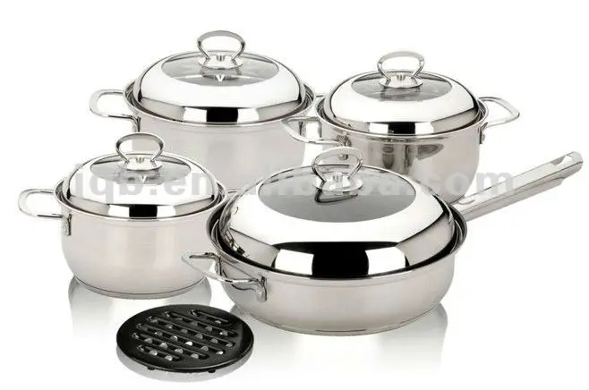 Kitchen 10pcs Cookware Set Stainless Steel &happy Baron Cookware Set ...