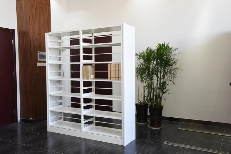 Commercial Furniture Double-Sided Metal Bookcase & Storage Solution for ...