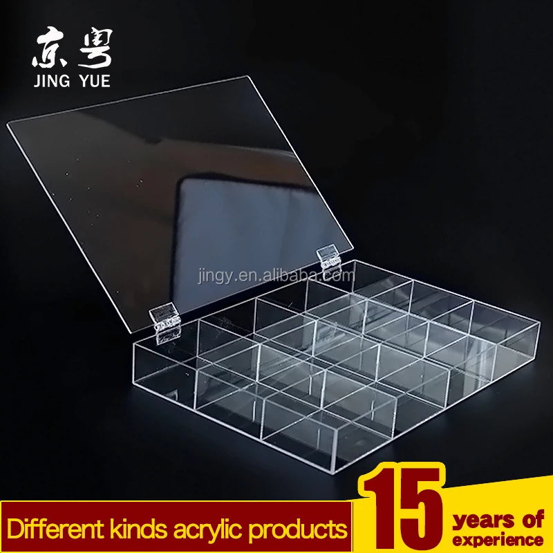 Custom Clear Pmma Plexiglass Plastic Acrylic Divided Box With 12 ...